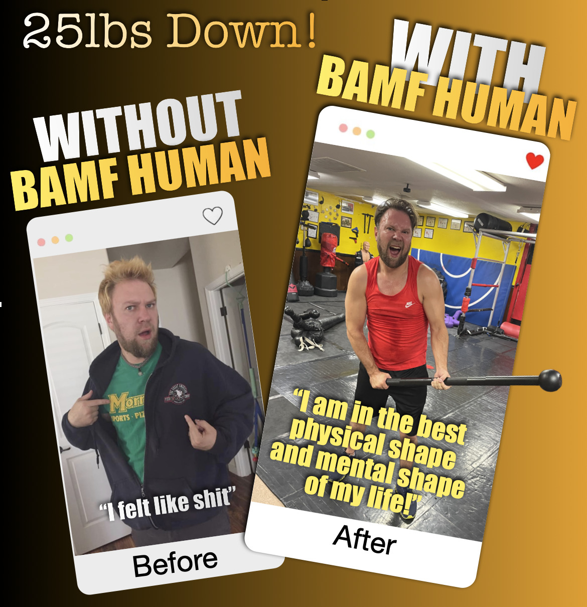 BAMF HUMAN | 99.9% of my Clients Lose 20lbs in 3 Months Or Less! Guaranteed